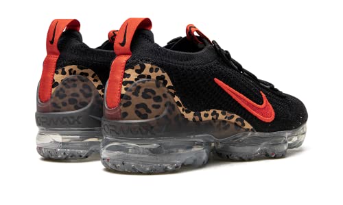 Nike womens Air Vapormax 2021 FK shoe, Black/Crimson/Brown, 6