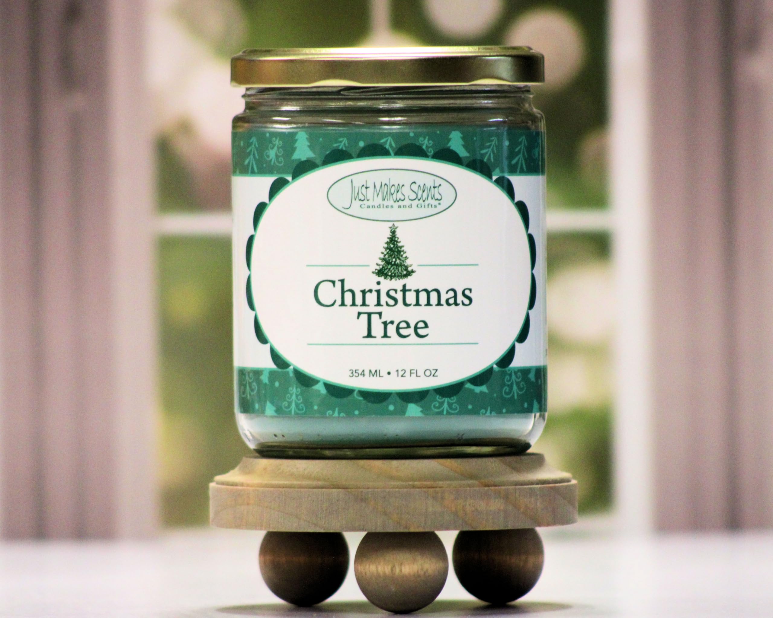 Christmas Tree Scented Blended Soy Candle (12 oz) by Just Makes Scents