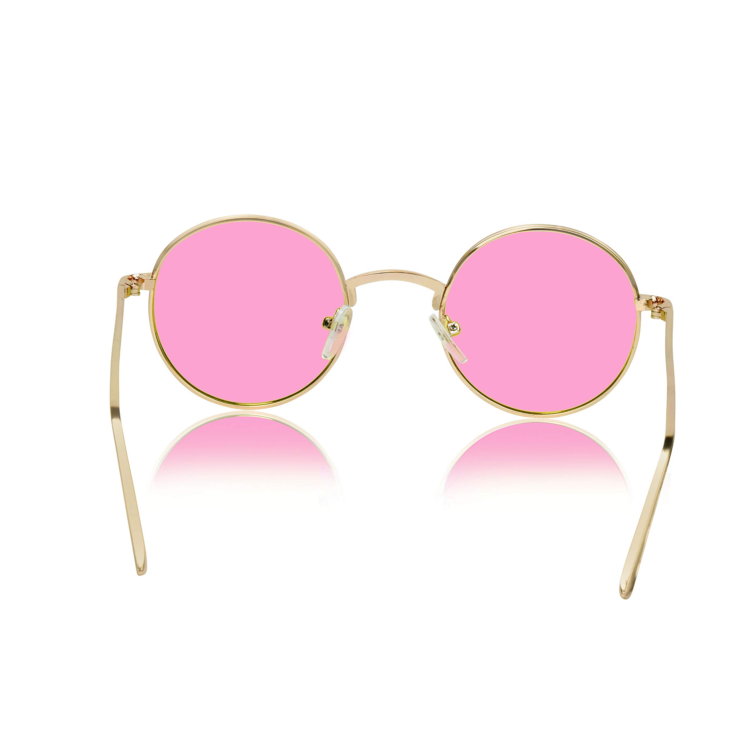 Circle Glasses Round Hippie Sunglasses 70s 60s Circular Teashades Rounded Blue