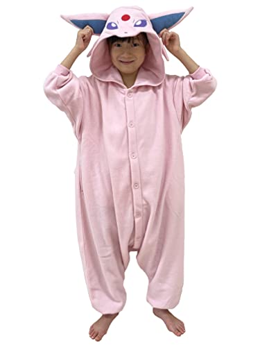SAZAC Kigurumi - Pokemon - Espeon - Onesie Jumpsuit Halloween Costume -Kids Size (5-9 Year Old)