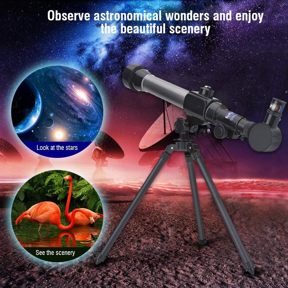 Demeras Telescope Astronomical Refractor Telescope Kids Astronomical Telescope with Adjustable Tripod and Finder Scope
