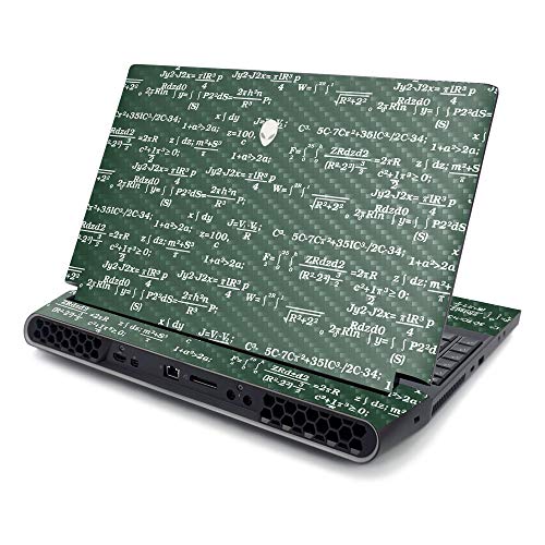 MightySkins Carbon Fiber Skin Compatible with Alienware Area-51M 17" (2019) - Equation Board | Protective, Durable Textured Carbon Fiber Finish | Easy to Apply and Change Style | Made in The USA