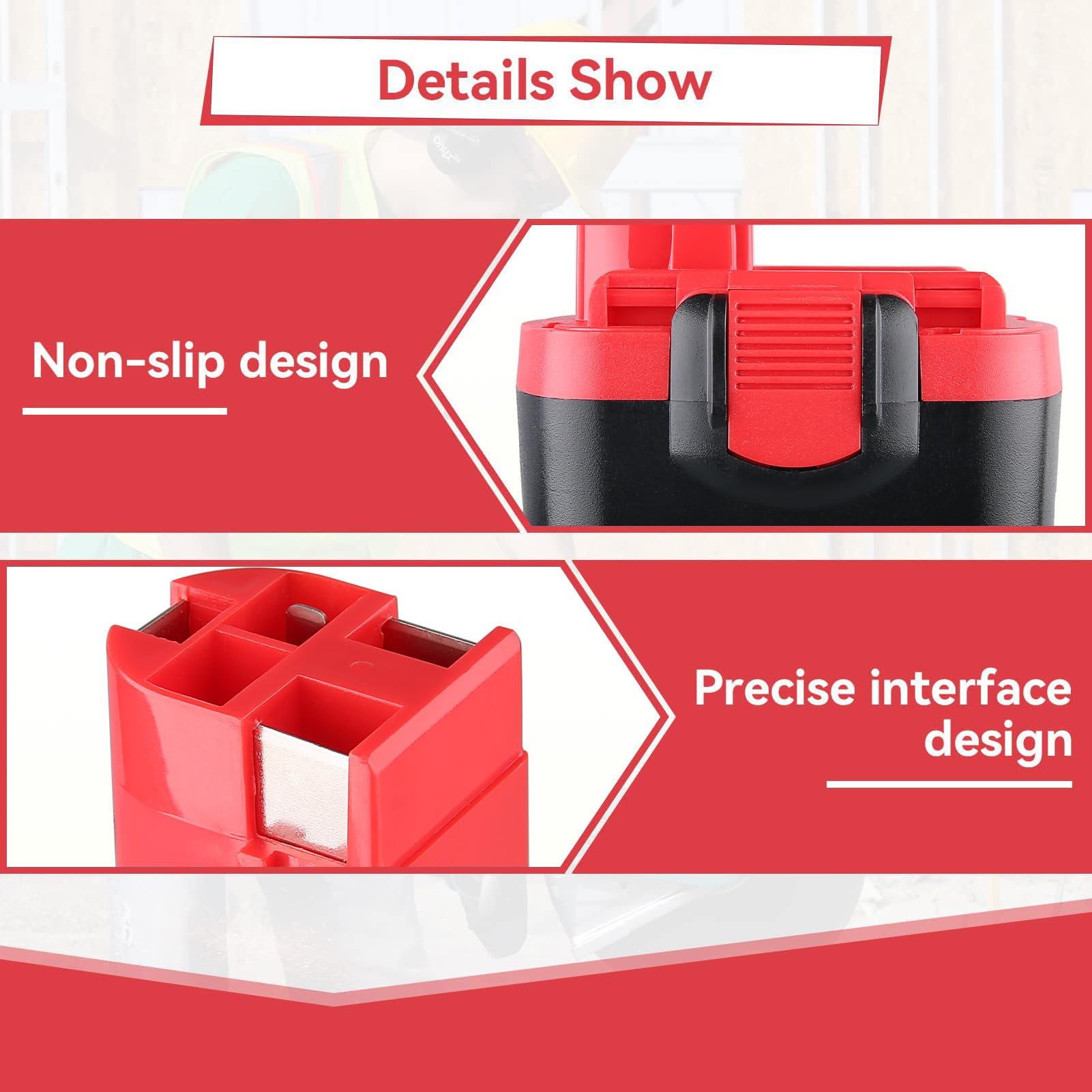 VANON 2Pack 14.4V 3.6Ah BAT140 Ni-MH for Bosch 14.4V Battery BAT038 BAT040 BAT041 BAT159 Compatible with Bosch 14.4V Cordless Power Tools