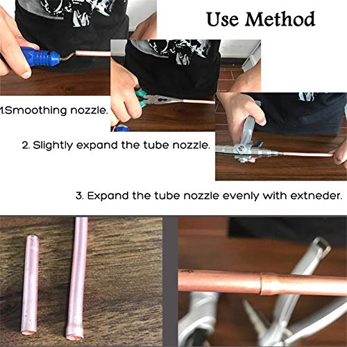 JoyTube Copper Pipe Tube Expander Tool manual Swaging hand tool Refrigeration Tube Expanding Tool kit 1/4β to 7/8β