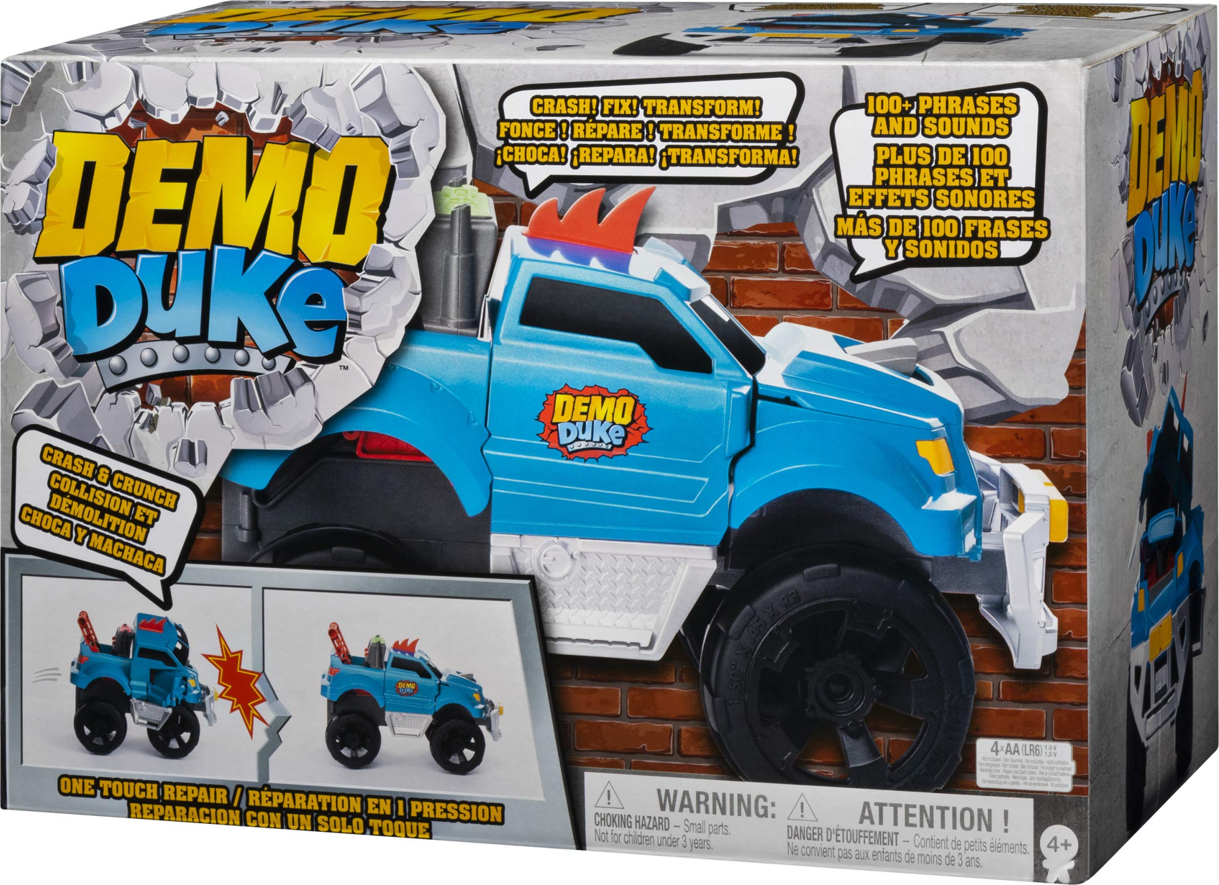 Demo Duke, Crashing and Transforming Vehicle with Over 100 Sounds and Phrases, for Kids Aged 4 and Up