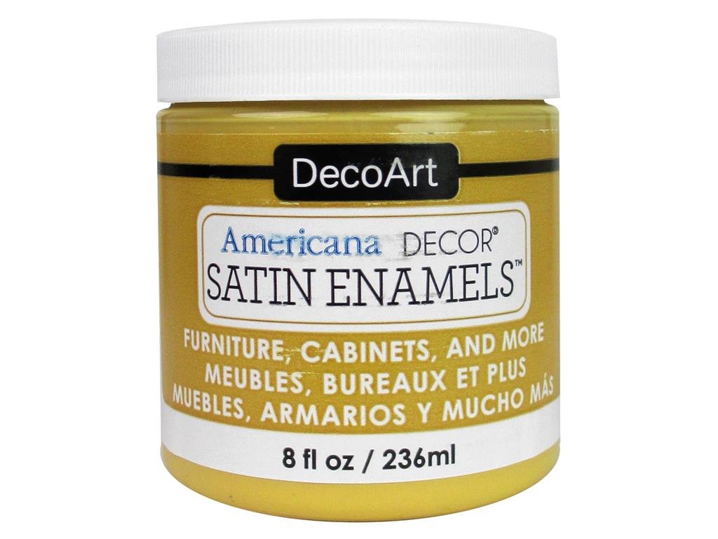 Decoart Satin Enamels Acrylic Paint, 8 fl. Oz Jar, Honey Gold (Pack of 1)