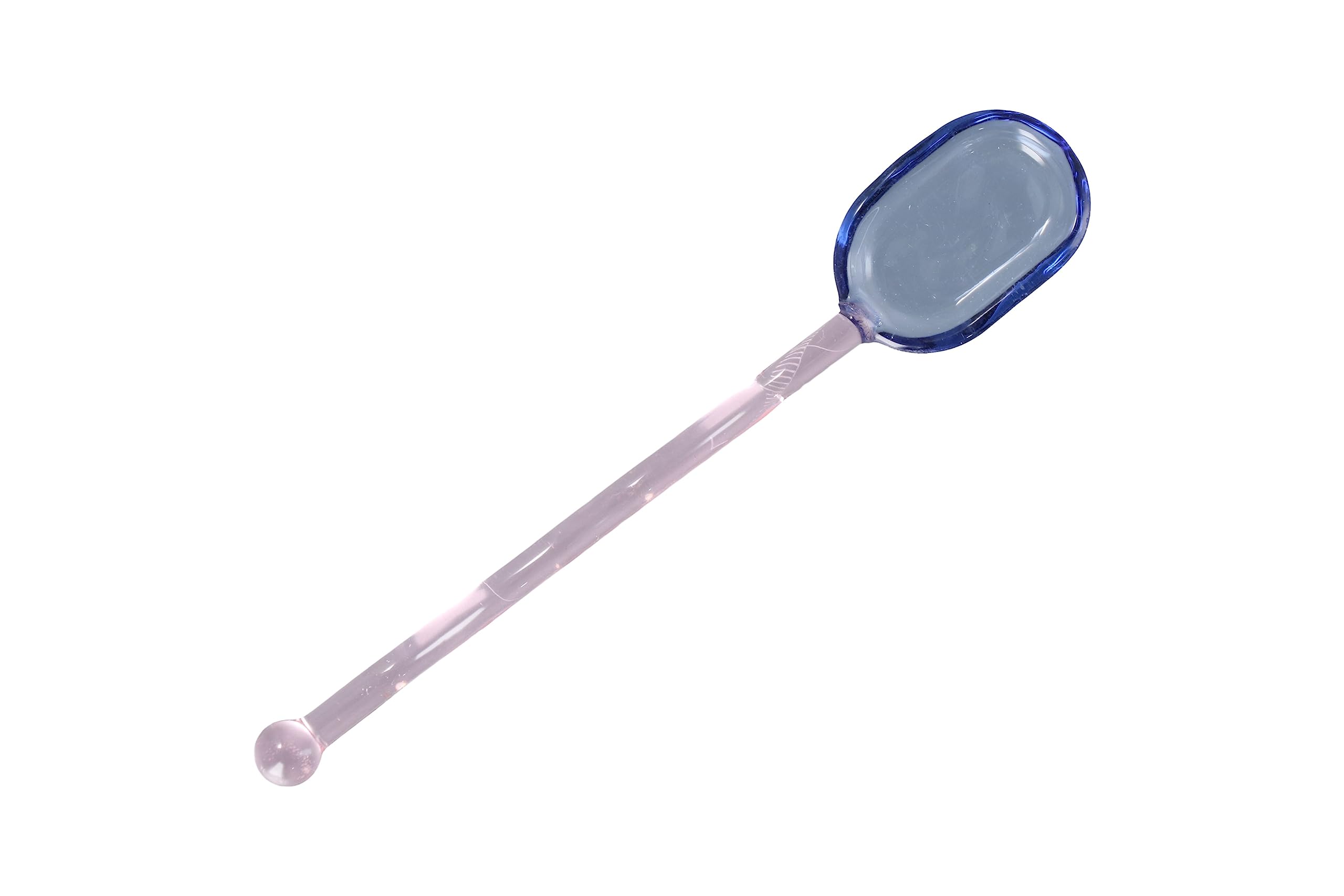 Leadigol Glass Spoon,Creative Colorful Glass Sugar Spoon Tea Spoon Soup Spoons Cooking Spoon Coffee Spoons Dessert Spoon Spoons Set 5PCS