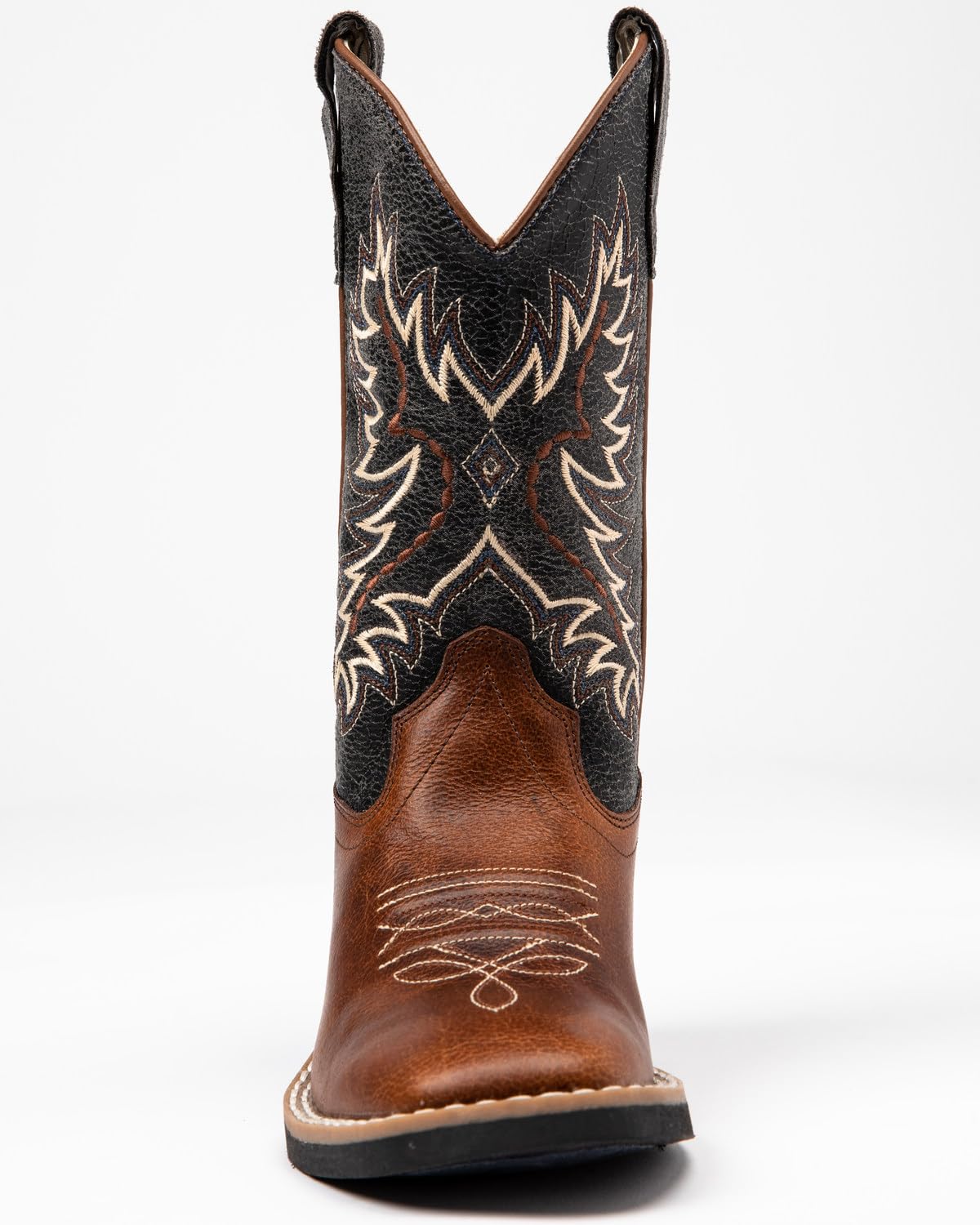 Cody James Boys' Ryder Western Boot Square Toe Brown/Blue 12 D