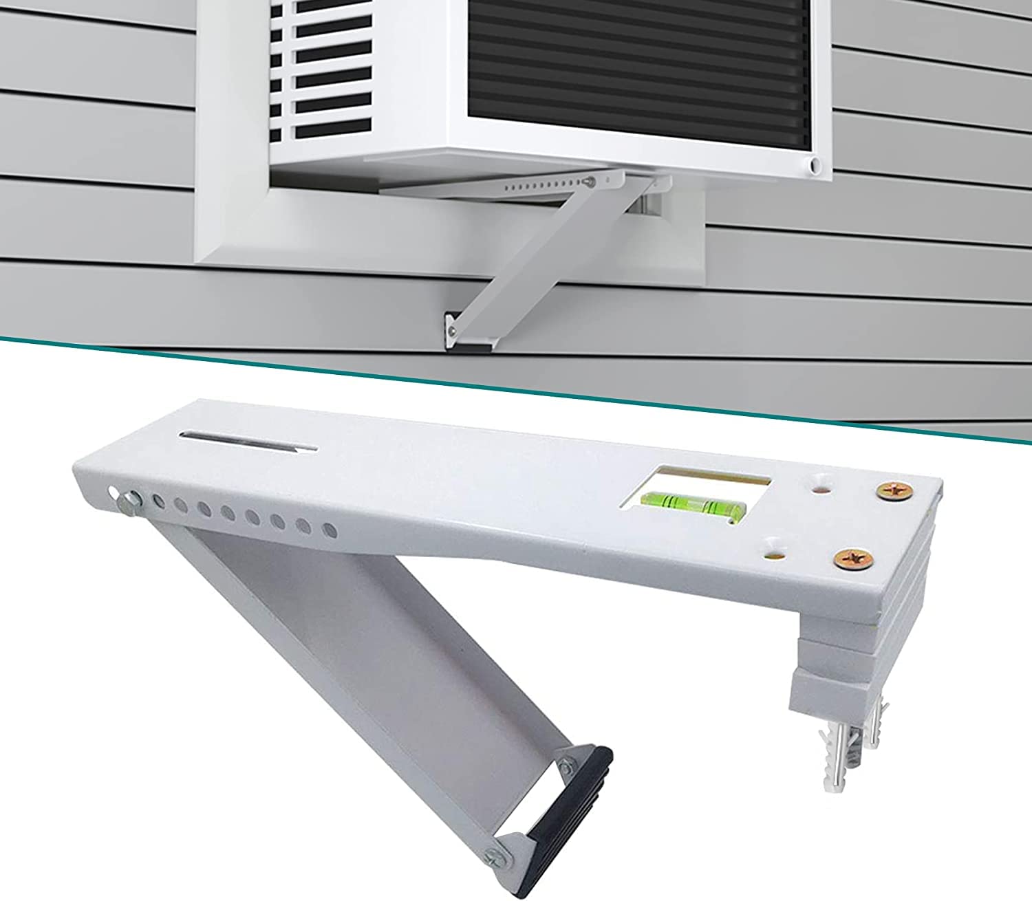 Daisypower Window AC Bracket,Window Air Conditioner Support Bracket Light Duty,Sturdy Structure AC Unit Bracket,Up to 85lbs, 5,000~12,000BTU(S)