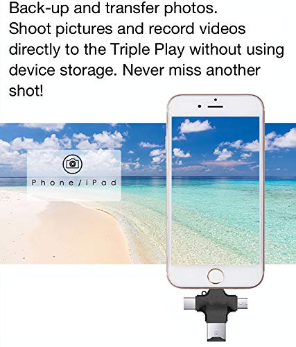 DataLogixx Triple Play 256GB Gold Smart Phone Storage Saver