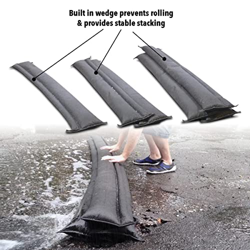 Quick Dam QD617-5 Water Activated Flood Barrier, 5 Pack, Black