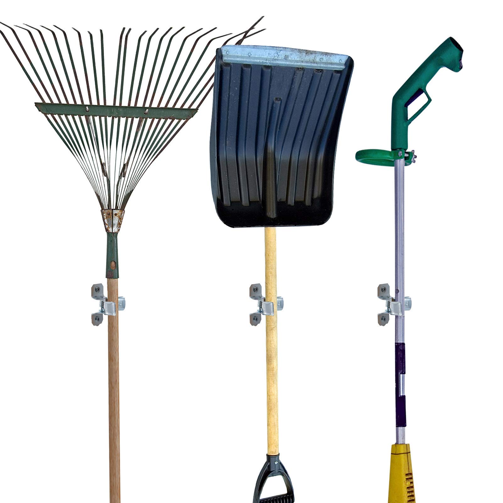 Shovel Holder, Mop and Broom Holder Heavy Duty Metal Wall Mounted Broom Utility Hooks Tool Hanger for Warehouse, Garden,Sheds,Garage -14PACK