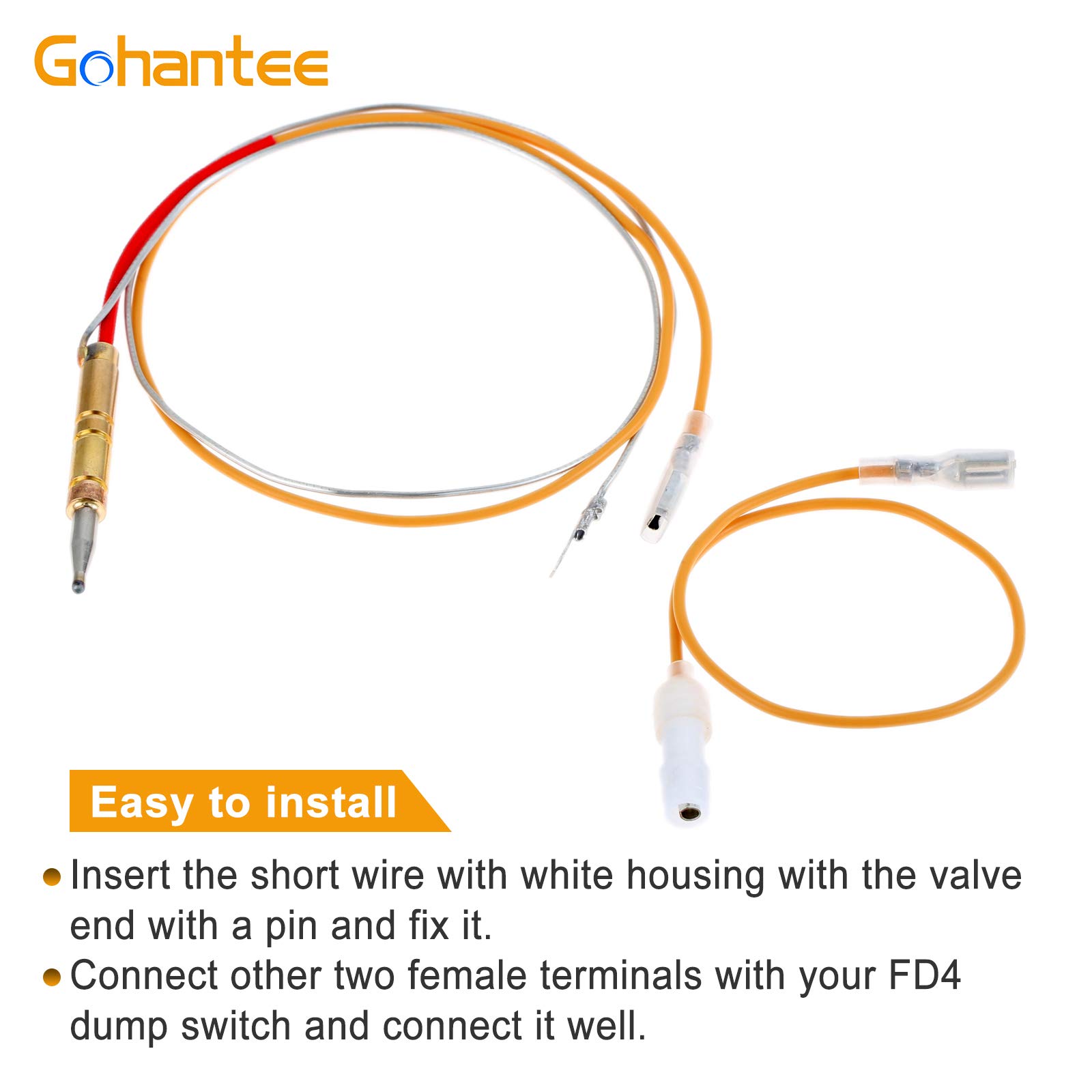 Gohantee 20" Propane Portable Tank Top Heater Thermocoupler 2304885 Universal Safety Assembly Compatible with Mr Heater Dura Heat COSTWAY Remington ProCom and More