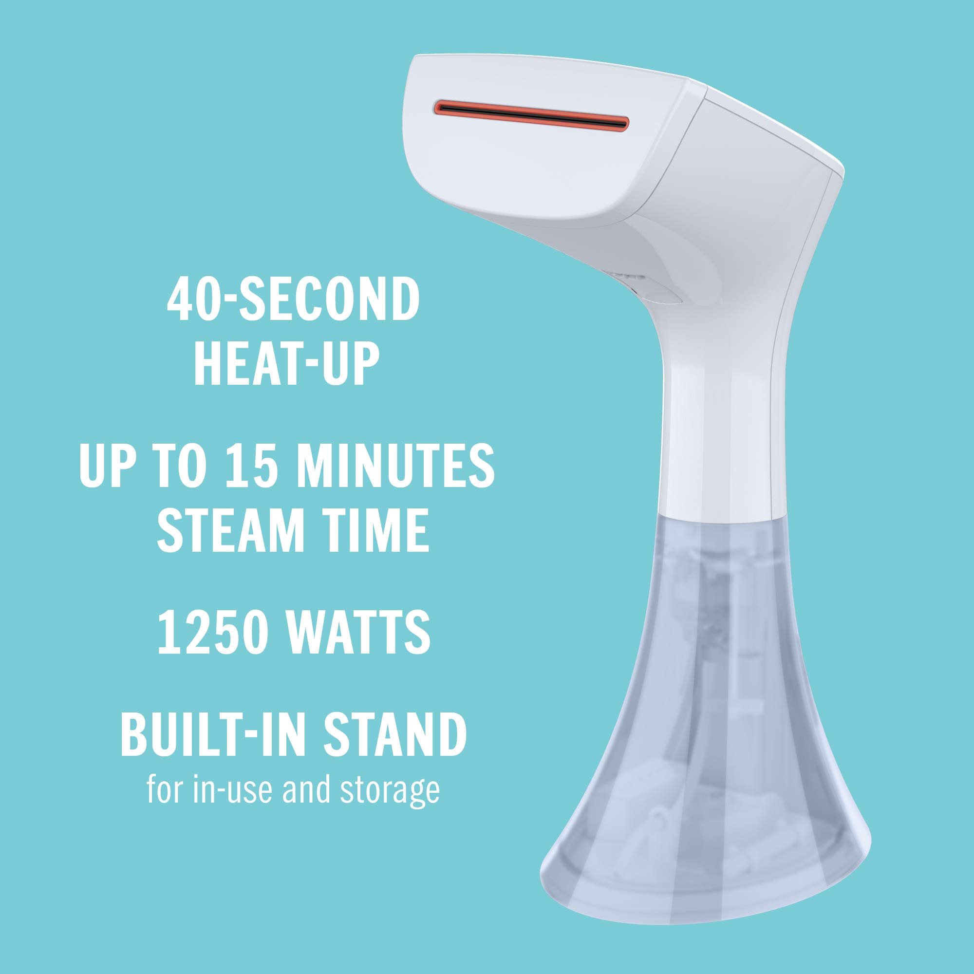 Conair ExtremeSteam 1250 Watt Handheld Fabric Steamer with Advanced Heat Technology and Anti-Calcification Filter, White