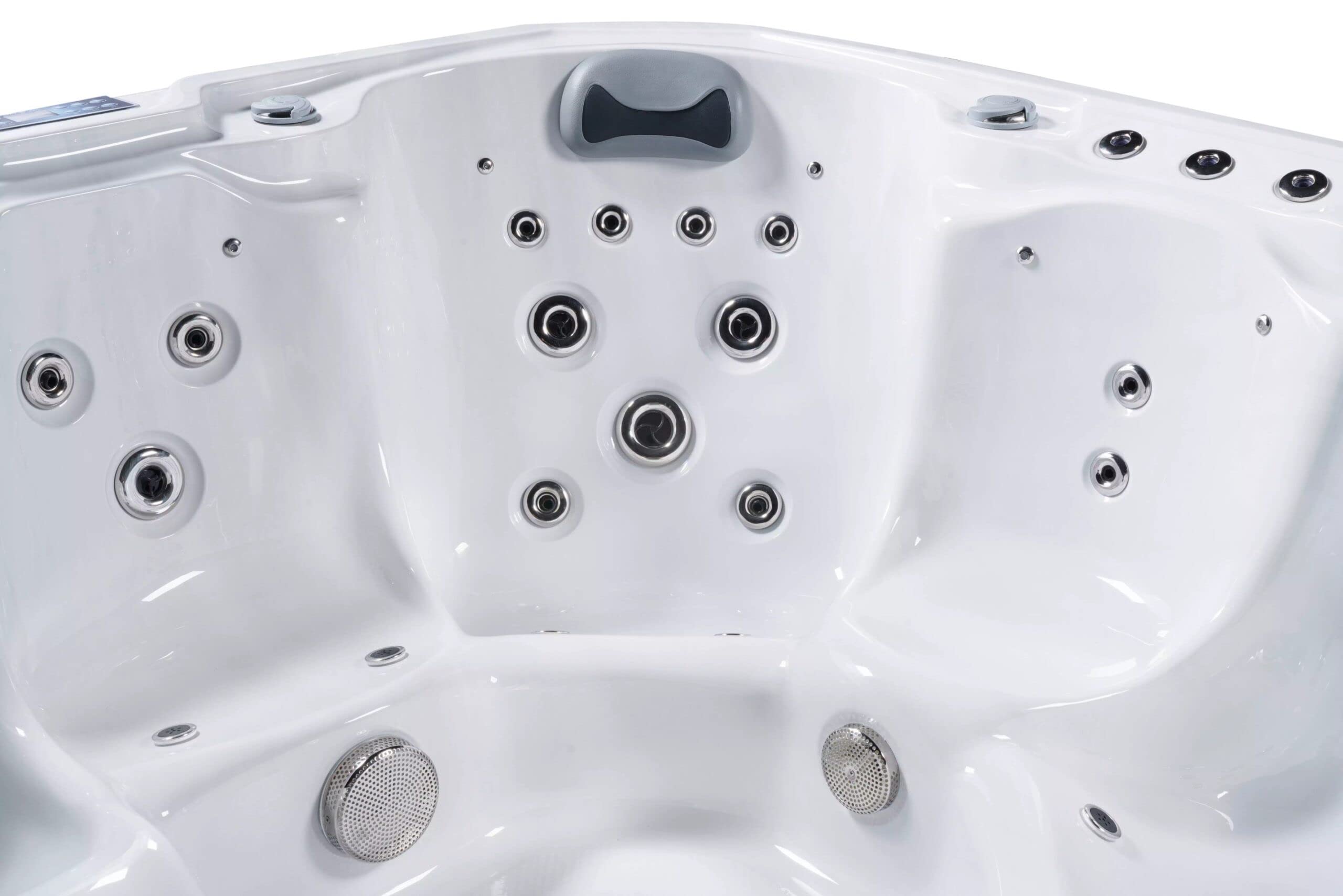Comfort Hot Tubs - Hot Tub Spa - Seats 5-6 People - 51 Jets – Roll Cover, Water Fountains, Ozonator, LED Lights, Headrests, and More