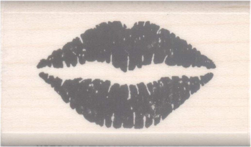 Stamps by Impression Small Lips Kiss Rubber Stamp - 0.75" x 1.25"