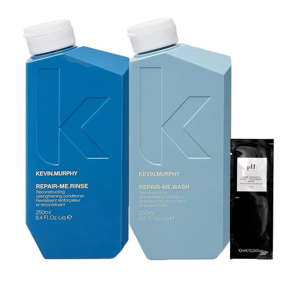 KEVIN MURPHY Repair-Me Wash and Rinse 8.4 Fl Oz each with pH Labs Pure Straight Post-Treatment Mask 0.34 Fl Oz