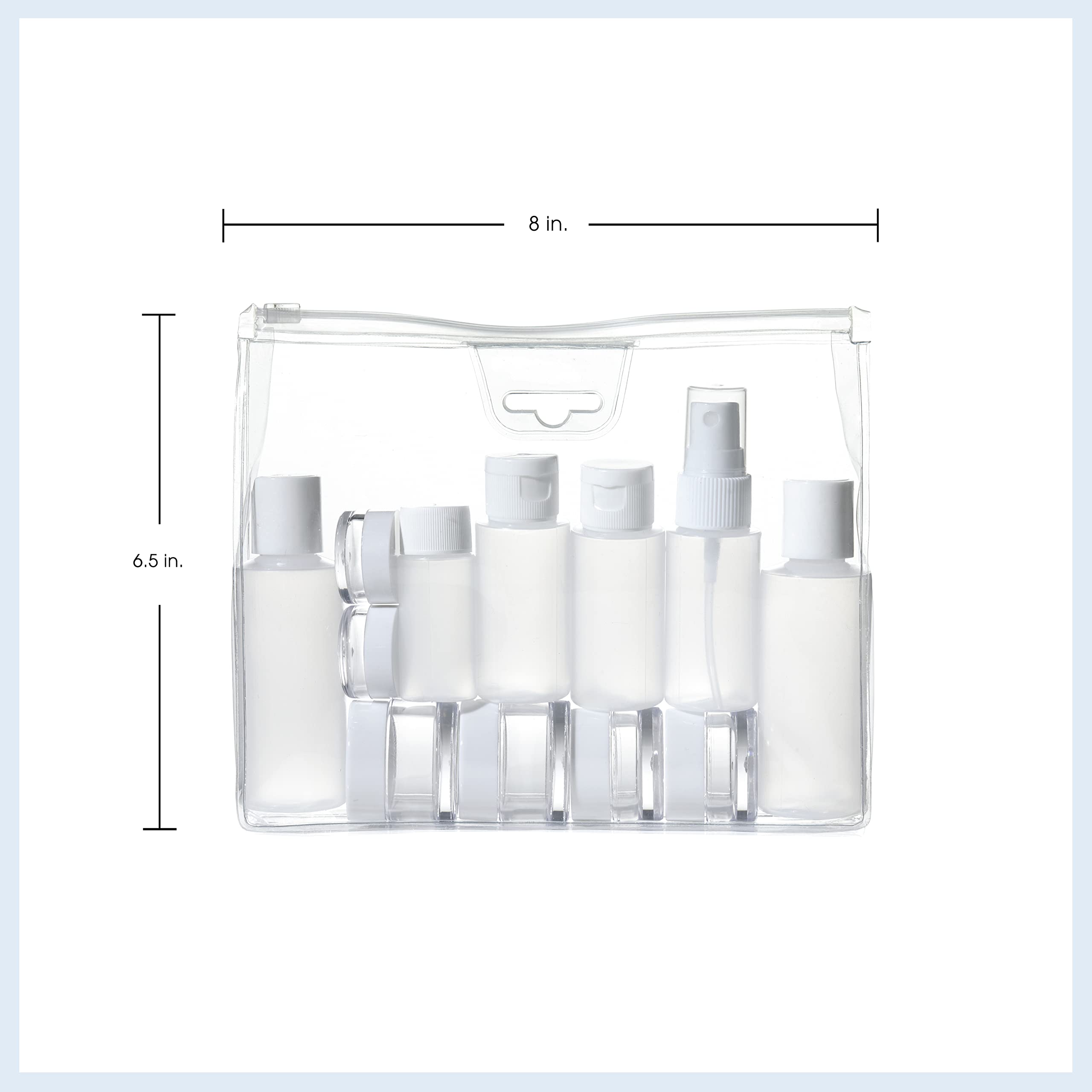 Conair Travel Sized Toiletries, TSA Approved Travel Bottles, Travel Sized Bottles by Travel Smart, 13 Piece Set
