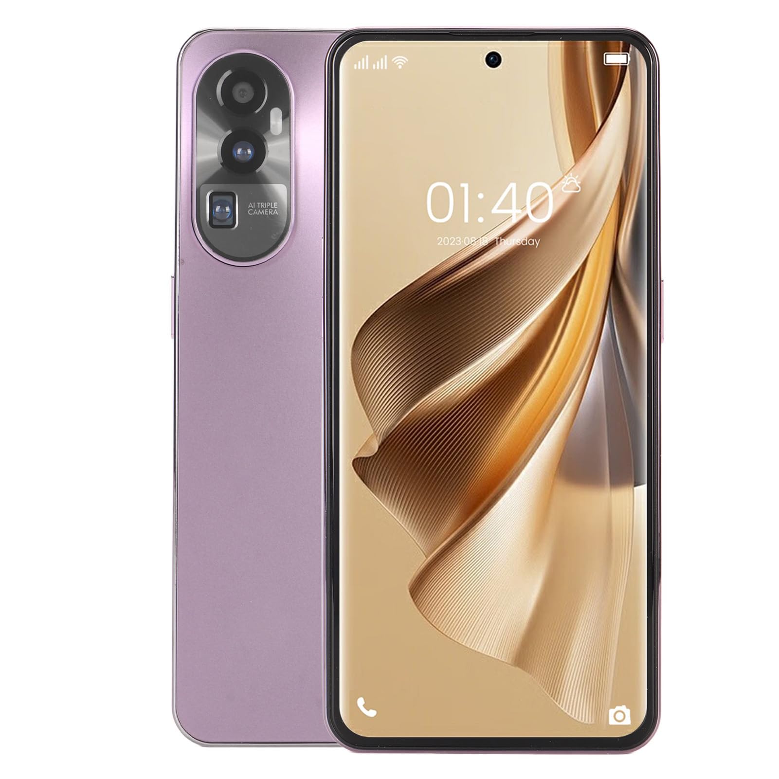 DAUERHAFT Unlocked Cell Phone, 5.0 3G Mobile Phone 5MP Front and 13MP Rear Camera Three Card Slots 100 to 240V with OTG Adapter for Phone Call (#2)