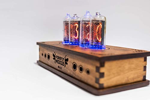 Handmade Nixie Tube Clock IN-8-2 - Made in Ukraine - Vintage Retro Table Clock - Wooden Desk Nixie Tube Clock