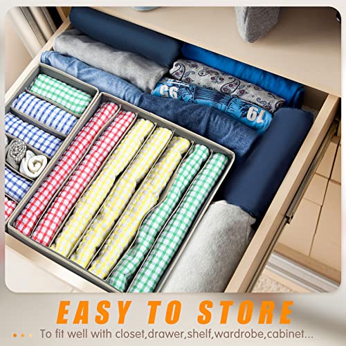 Thenshop 12 Pieces Closet Underwear Organizer Drawer Divider Foldable Bra Organizers Cabinet Clothes Socks Drawer Organizer Storage Box Baskets for Underwear, Bras, Socks, Ties and Towels