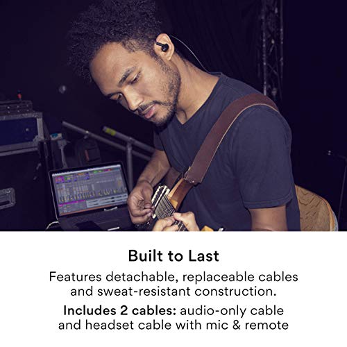 MEE Professional MX1 PRO Advanced Dynamic Driver Musician's In Ear Monitor Headphones with Balanced Sound; Noise Isolating Earbuds Earphones w/ Memory Wire, Optional Customization & Detachable Cables