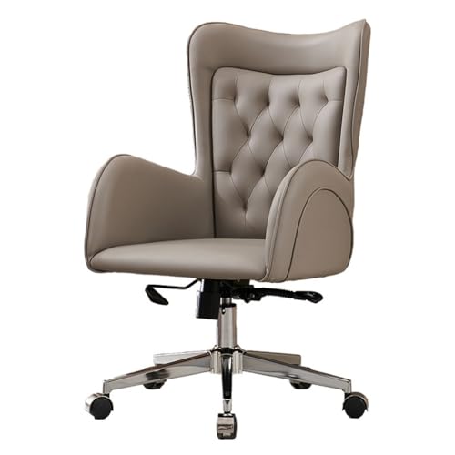 LNYHLXS Household Leather Lifting Computer Chair Owner's Chair Study Office Swivel Chair