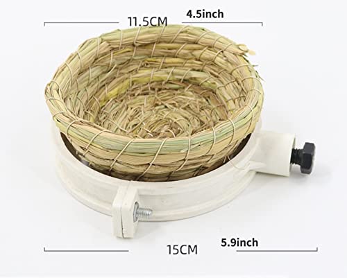 Yu’s north Bird Breeding Nest Bed for Parakeet Cockatiel Canary Lovebird and Small Parrot Cage Hatching Nesting Box (Straw)
