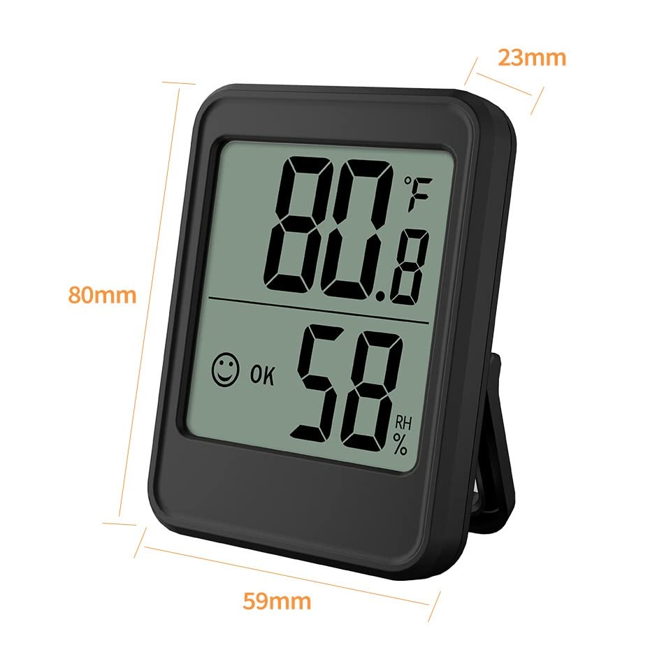LNYHLXS Indoor Hygrograph Backlight Hygrometer Digital Household Temperature Meter Weather Station(E)