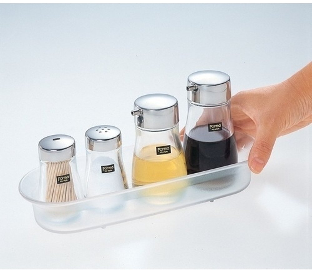 Glass and Stainless steel Soy sauce Pot by FORMA