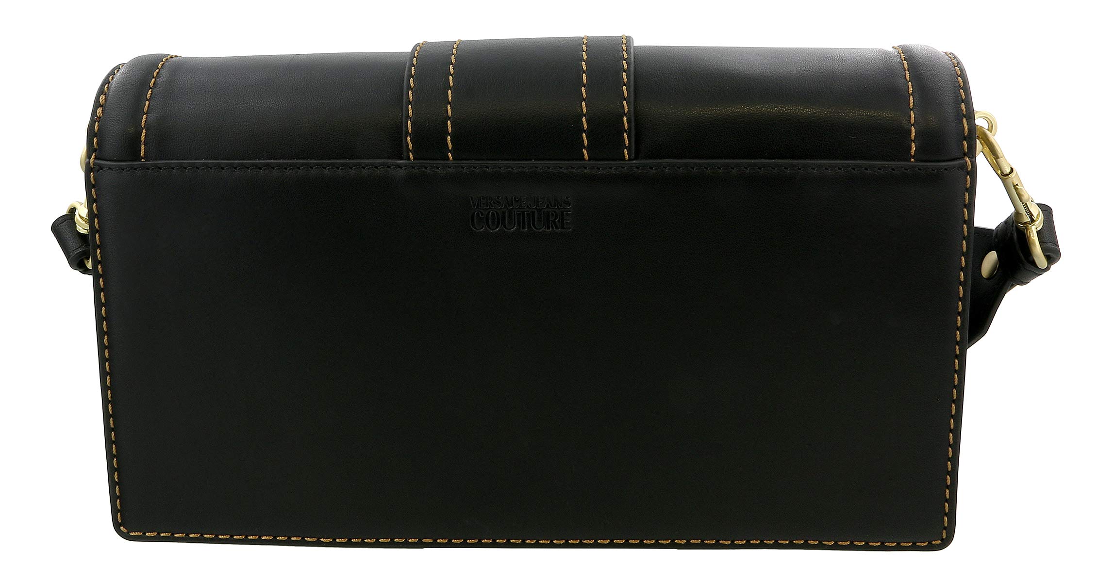 Versace Jeans Couture Black Black Buckle Crossbody Bag for Womens