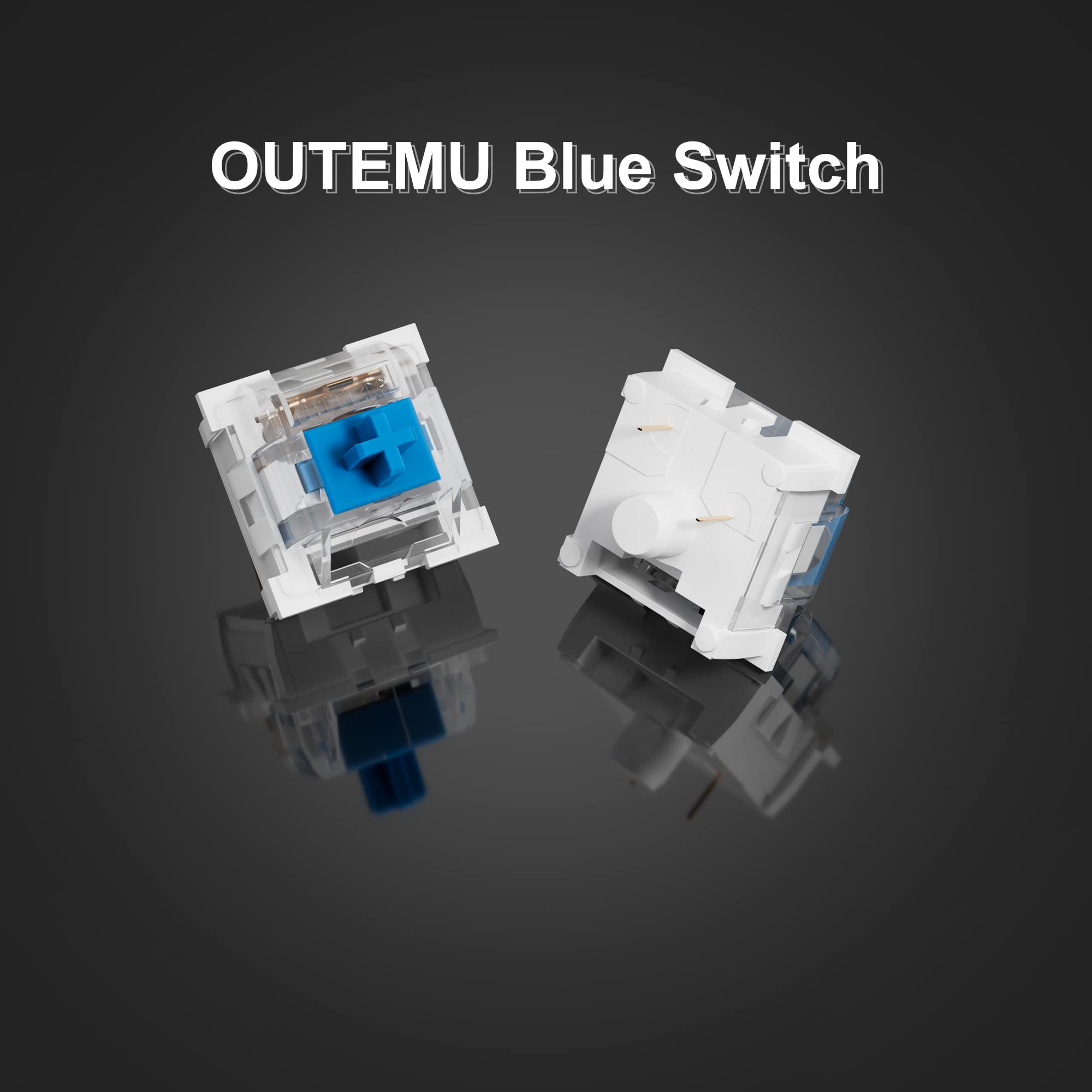 Keyboard Switches, OUTEMU Blue Switches for Mechanical Keyboard, 3 Pin 50gf Clicky Switches (35pcs)