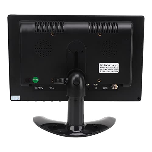 HD Monitor, Builtin Speaker Easy Installation 100-240V TFT LCD 9 Inch Game Screen with VGA Cable for DVR (US Plug)