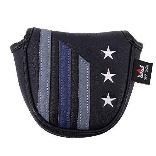 Craftsman Golf Blue Strips Mallet Putter Cover Headcovers Magnetic Closure (Center Shaft)