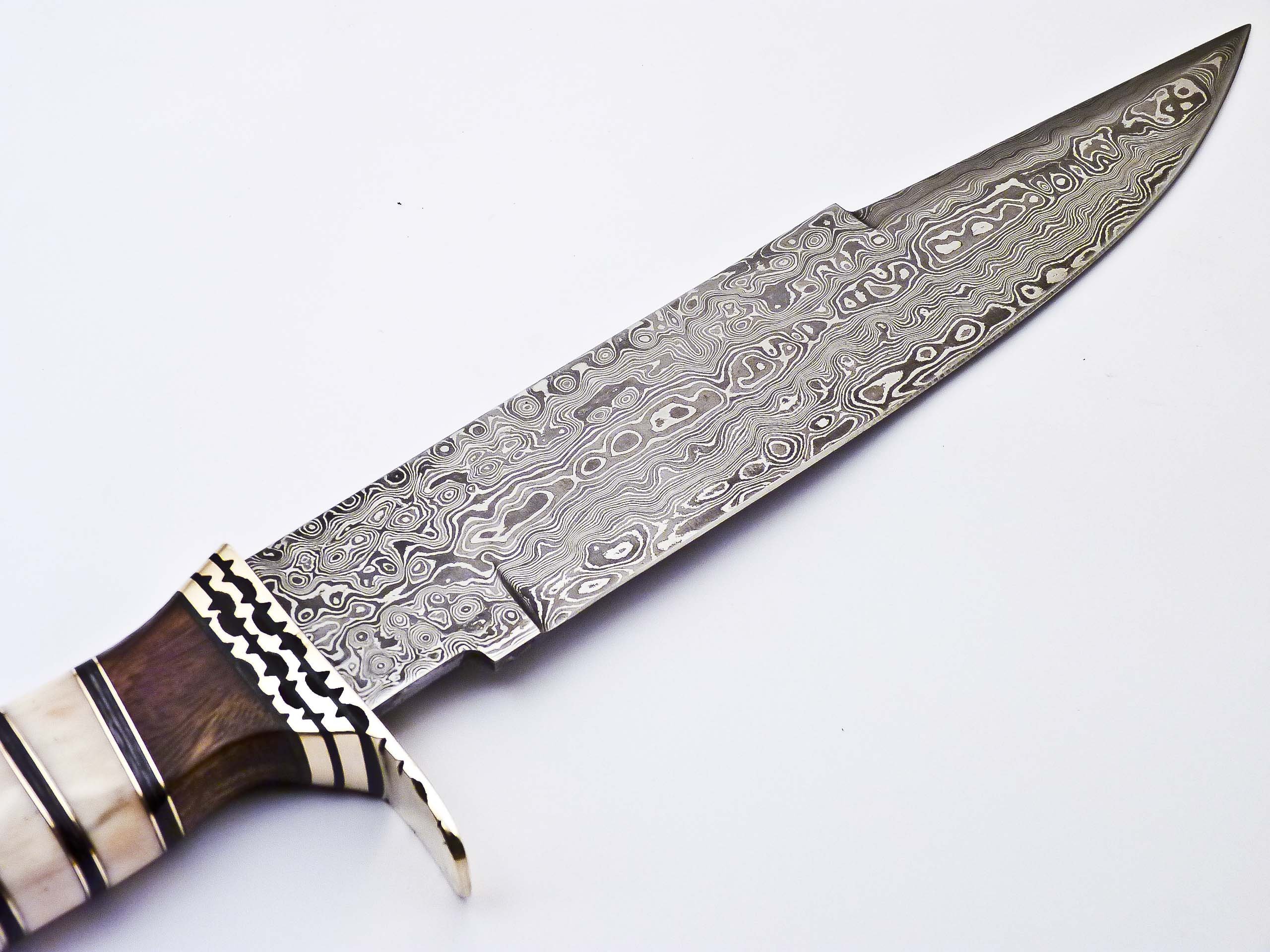 Custom Damascus Knife Hunting Knife | Best Outdoor Knife Camping Knife | Beautiful Burl Wood Handle