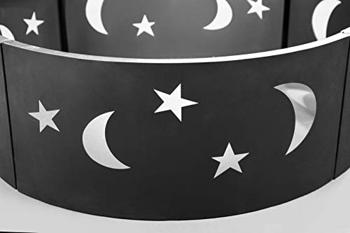 Hanie Design BFP-210B Stars & Moons Fire Ring, Black