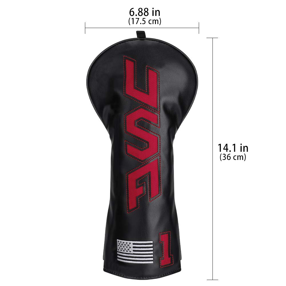 Craftsman Golf USA Style Patriots Black Golf Club Driver Headcover Cover (Driver Cover 1pc)