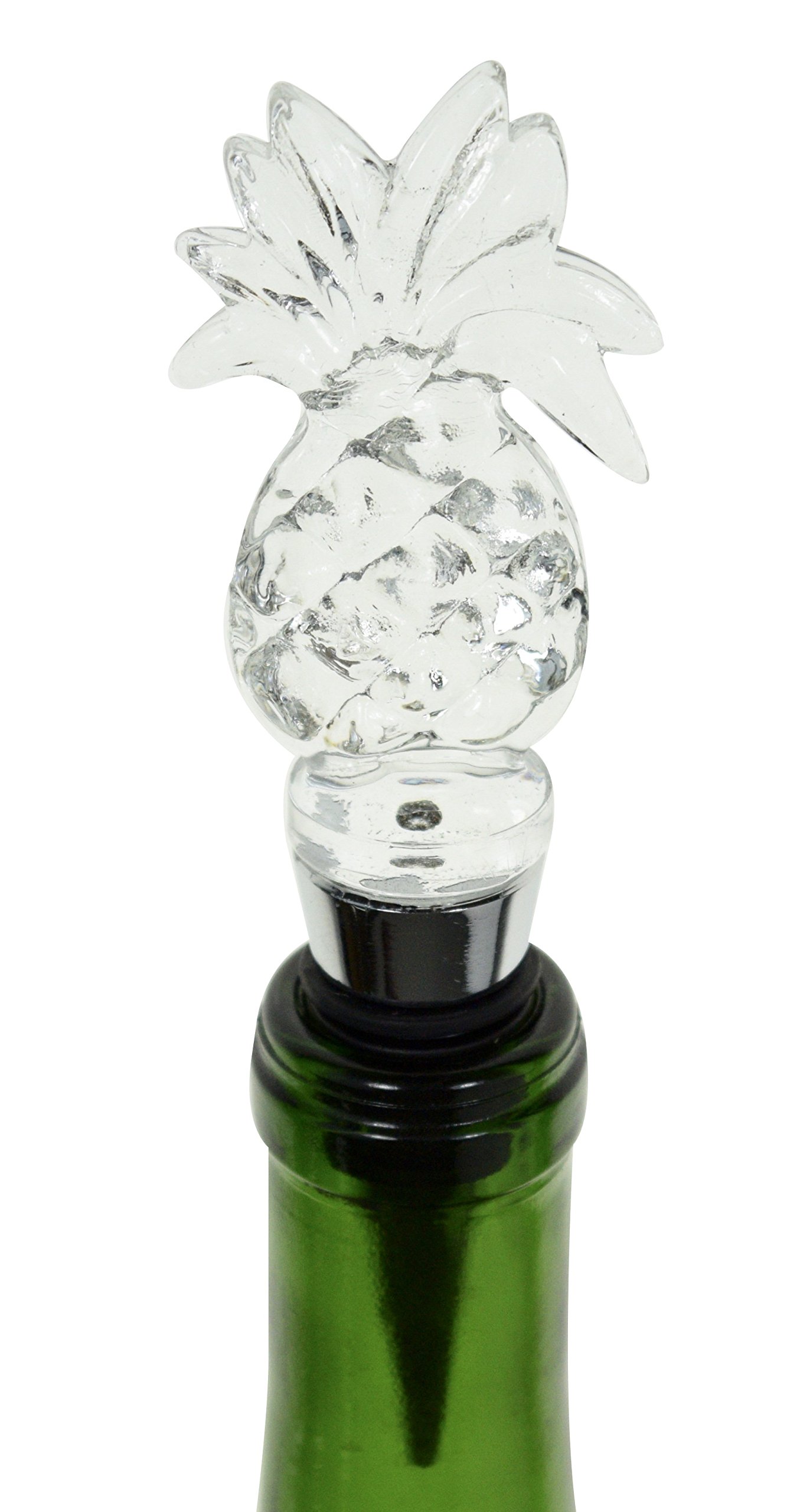 Glass Pineapple Wine Stopper - Decorative, Unique, Handmade, Eye-Catching Glass Wine Bottle Stopper β Pineapple Gift, Wine Gift for Host/Hostess - Wine Corker/Sealer β Pineapple Bar Accessories