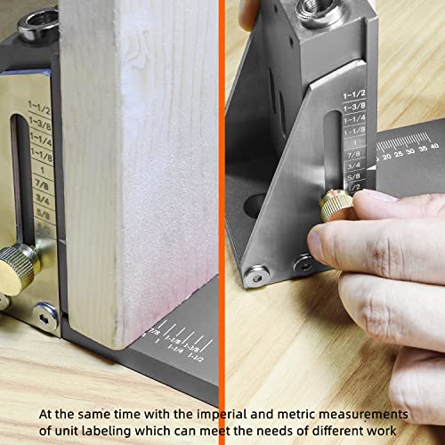 Pocket Hole Jig Kit, Pocket Screw Jig, Aluminum 3 in 1 Pocket Hole Drill Guide Jig Set, Professional Jig Kit Dowel Drill Joinery Screw Kit