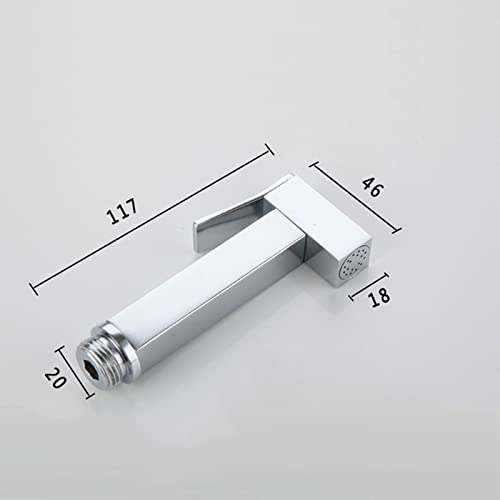 MINJING Bidet Sprayer Kit for Toilet Chrome Wall Mounted Bidet Attachment Faucet Sprayer for Toilet Multifunction for Pet Bath/Personal Hygiene/Bathroom/Closestool,Spring Hose