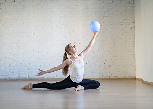 CIZEBO Small Exercise Ball for Between Knees, 6 inch Pilates Ball with Pump, Mini Yoga Core Ball Physical Therapy, Blue