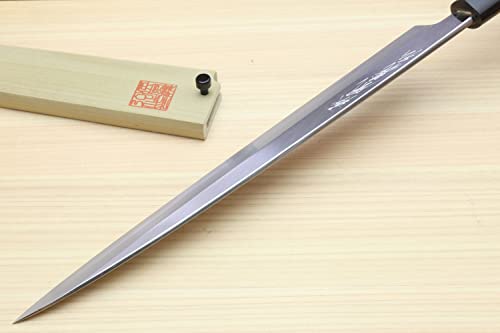 Yoshihiro Shiroko High Carbon Steel Kasumi Yanagi Rosewood Handle Sushi Sashimi Chef Knife (10.5'' (270mm))