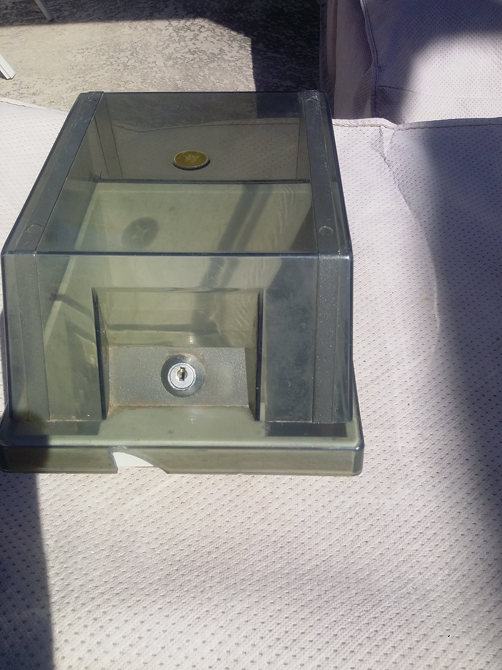 Vintage 1980s Floppy Disk 5 1/4 5.25 Storage Case Data-Case Hinged Plastic Holder (Tinted/Beige)