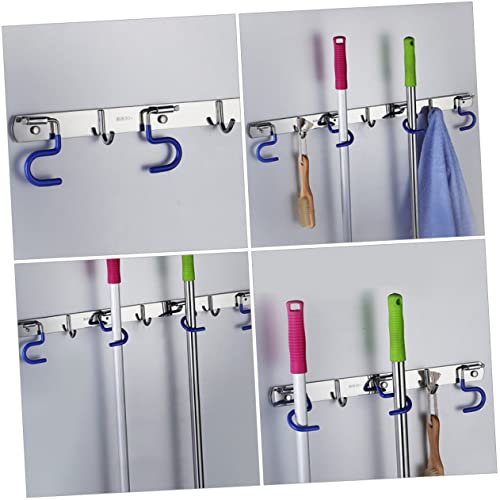 GLSTOY 1pc Broom Holder Broom Wall Mount Shelves for Storage Wall Mounted Mop Hanger Wall Mount Tool Organizer Broom Mop Organizer Garage Broom Holder Wall Hanging Hooks Mop Broom Holder