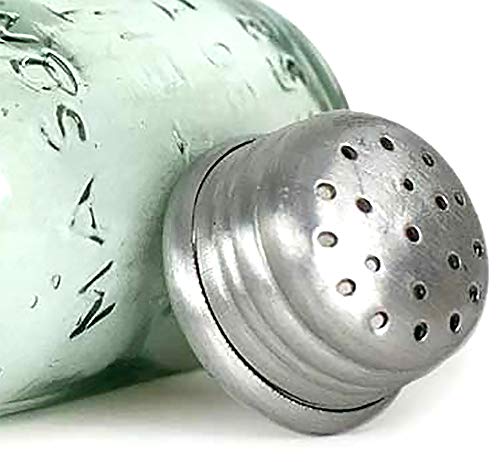 Set of 2 Glass Mason Jar Salt and Pepper Shakers