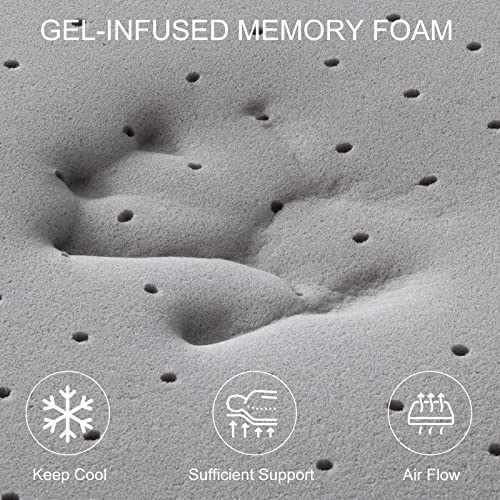 Maxzzz 3 Inch Mattress Topper Full Size, Firm Memory Foam Bed Mattress Topper, Ventilated Mattress Pad CertiPUR-US Certified Plush 74’’×54’’×3’’