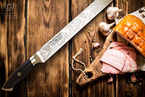 Dalstrong Slicing Knife - 12 inch Slicer - Omega Series - BD1N-V Hyper Steel Kitchen Knife - G10 Handle - Razor Sharp Knife - Carving Knife, Brisket, BBQ - Leather Sheath Included