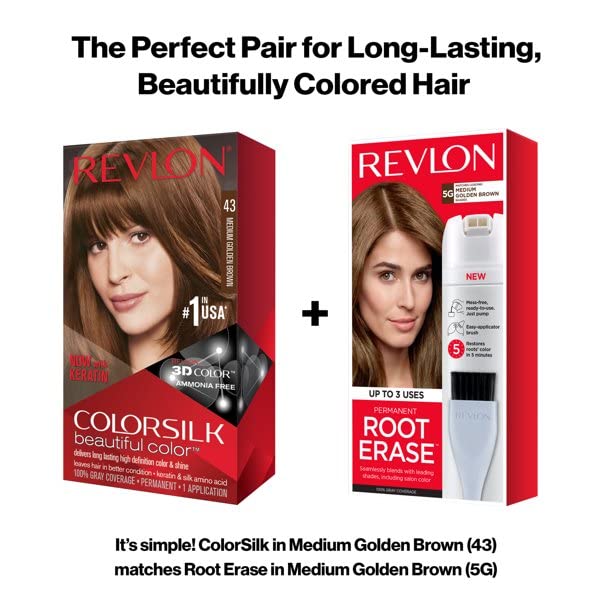 Revlon Colorsilk Hair Color, Medium Golden Brown [43] 1 ea