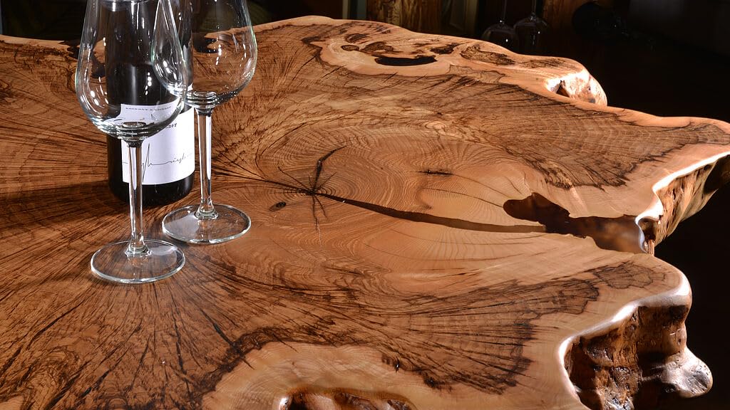 Custom Made Round Live Edge Table Wooden Dining Table Coffee Table End Table Epoxy Table Bar Counter Top Resin Living Room Table Wooden Table Patio Table (without Stand, 18 x 18 Inches)