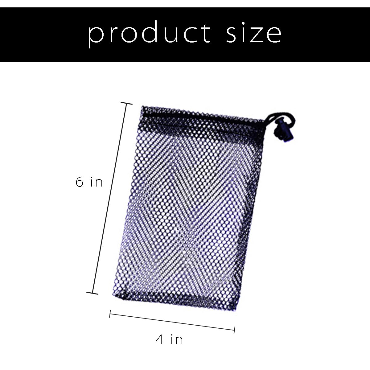 Leewoth 12pcs Small Mesh Bags Nylon Storage Mesh Bags Black Nylon Mesh Drawstring Bags with Small Travel Stuff Bags( 6 x 4 inch)